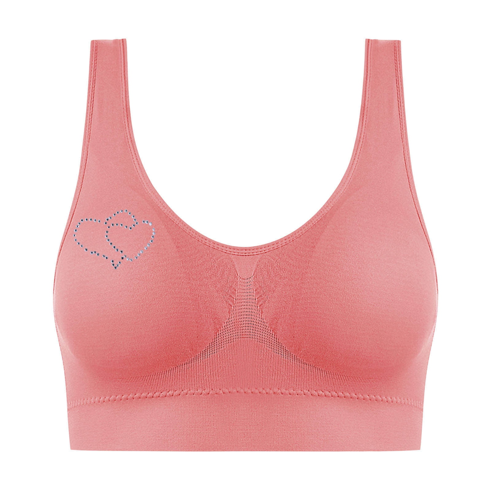 AINIYS Wide Straps Sports Yoga Bra Bralette Wireless Seamless Soft Cup ...