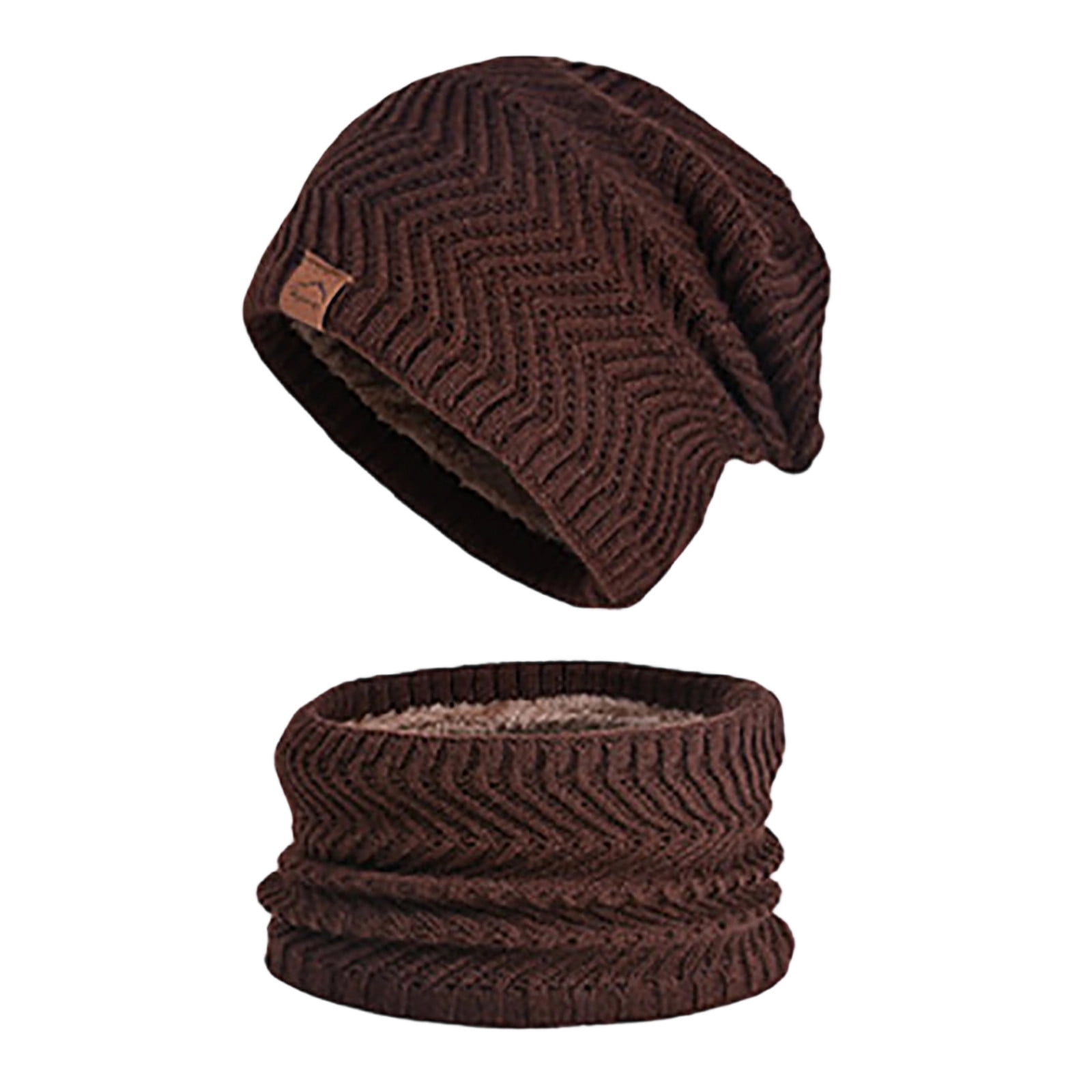 AINIYS Winter Knitted Hat Scarf Set Warm Acrylic Ear Protection Outdoor ...