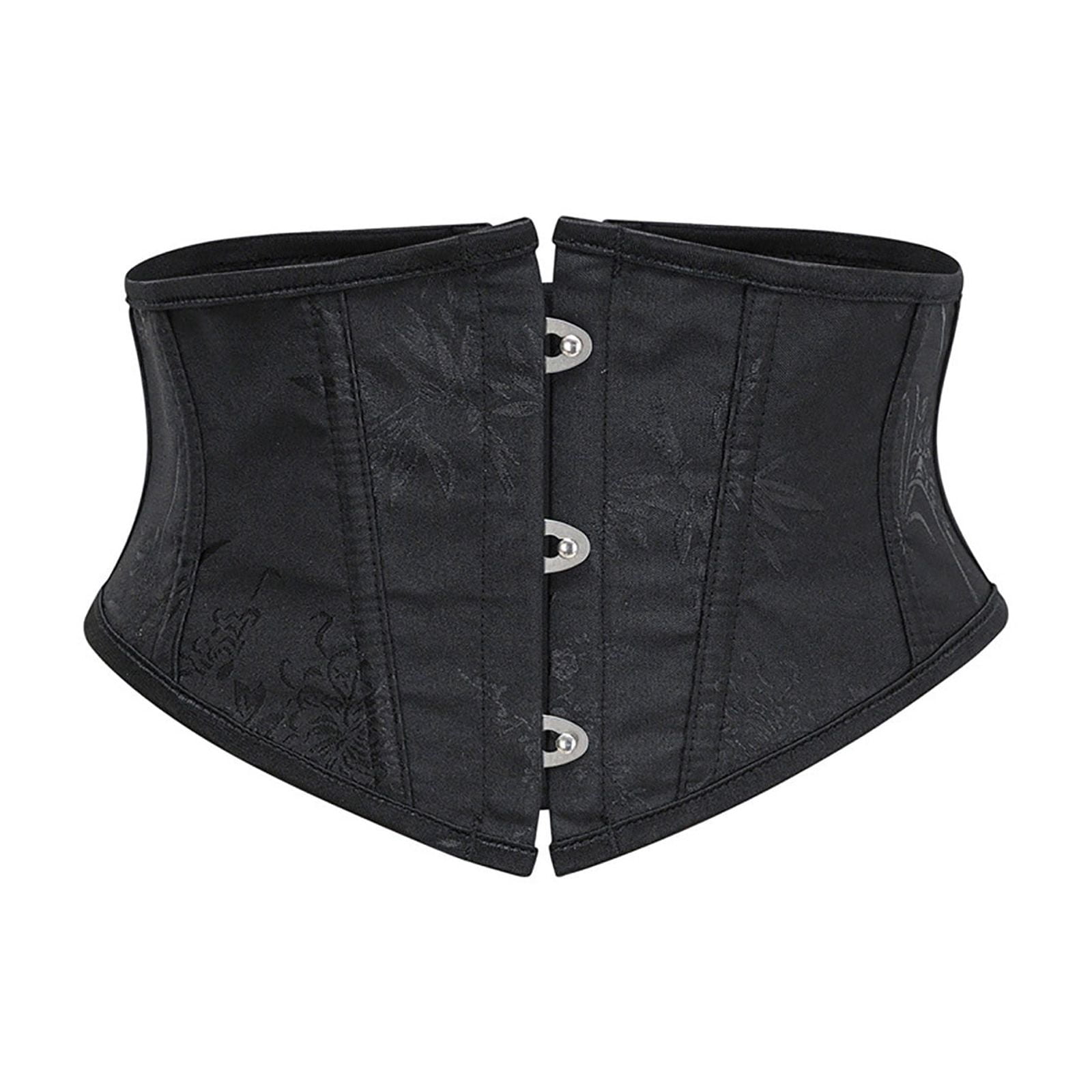 AINIYS Women's Embroidered Button-Front Waist Cincher Vintage Shapewear ...