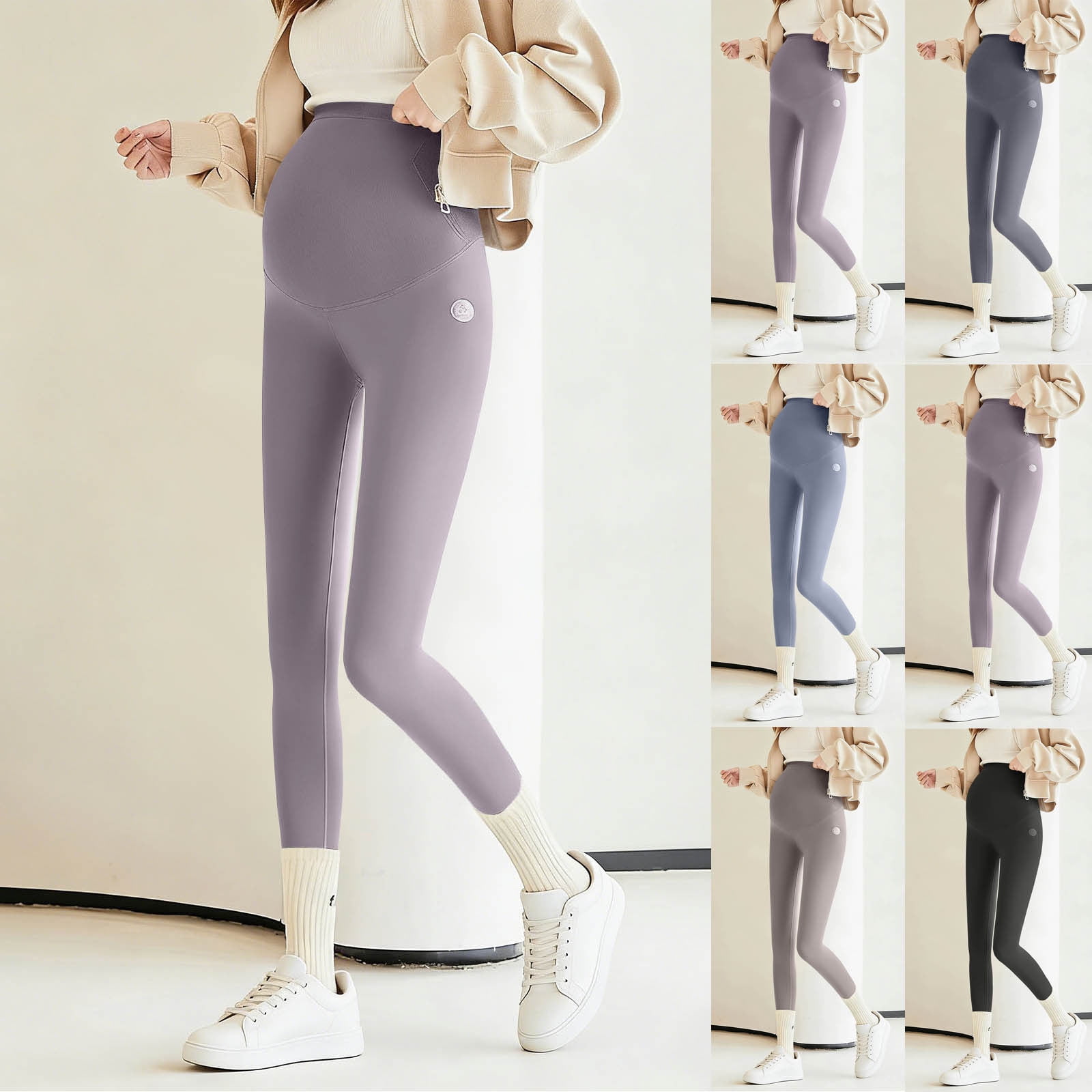 AINIYS Women's High Waisted Skinny Leggings Soft Stretch Elastic Waist ...