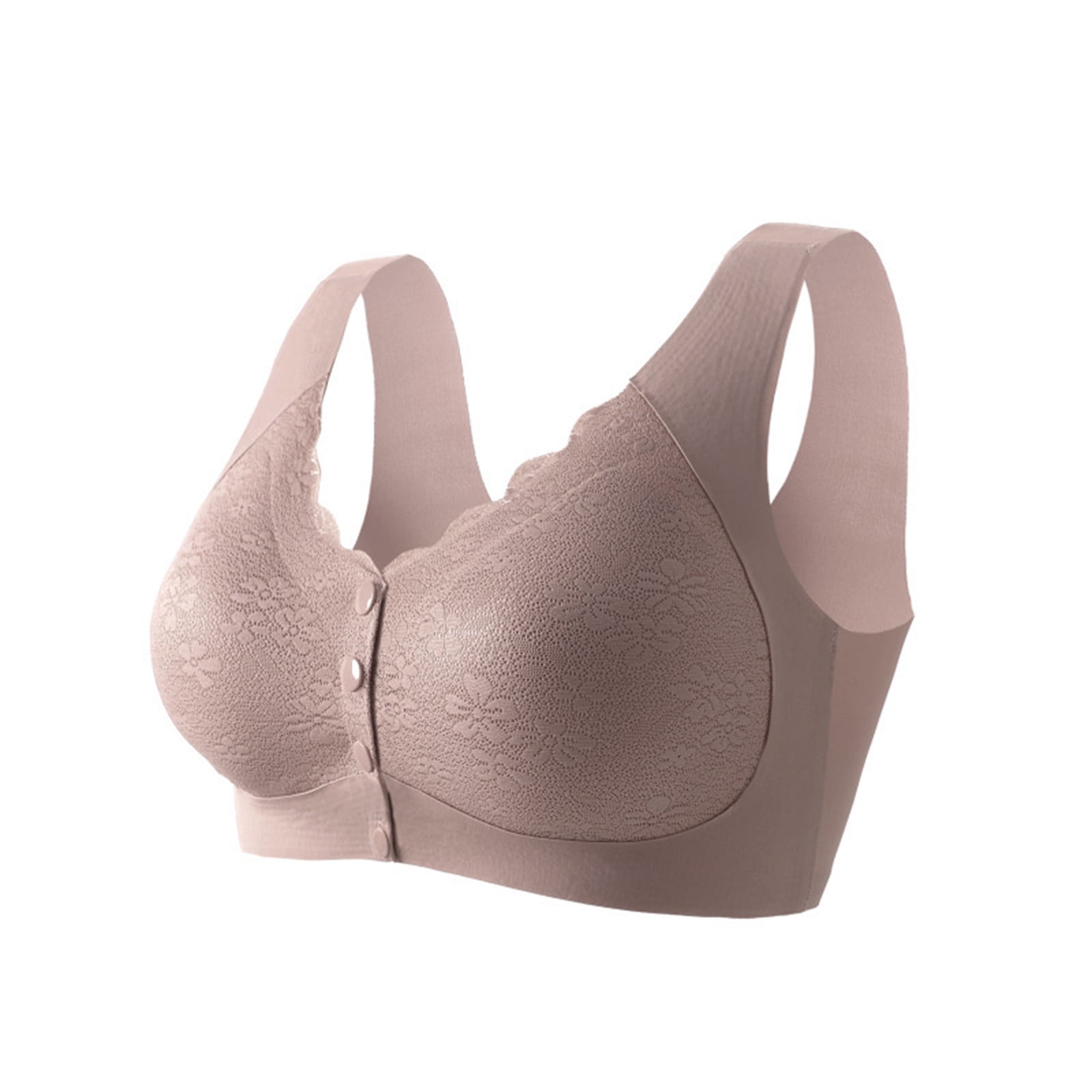AINIYS Women's Soft Cup Bra Front Closure Wireless Lift and Support Push-Up Bra Plus Size Easy ...