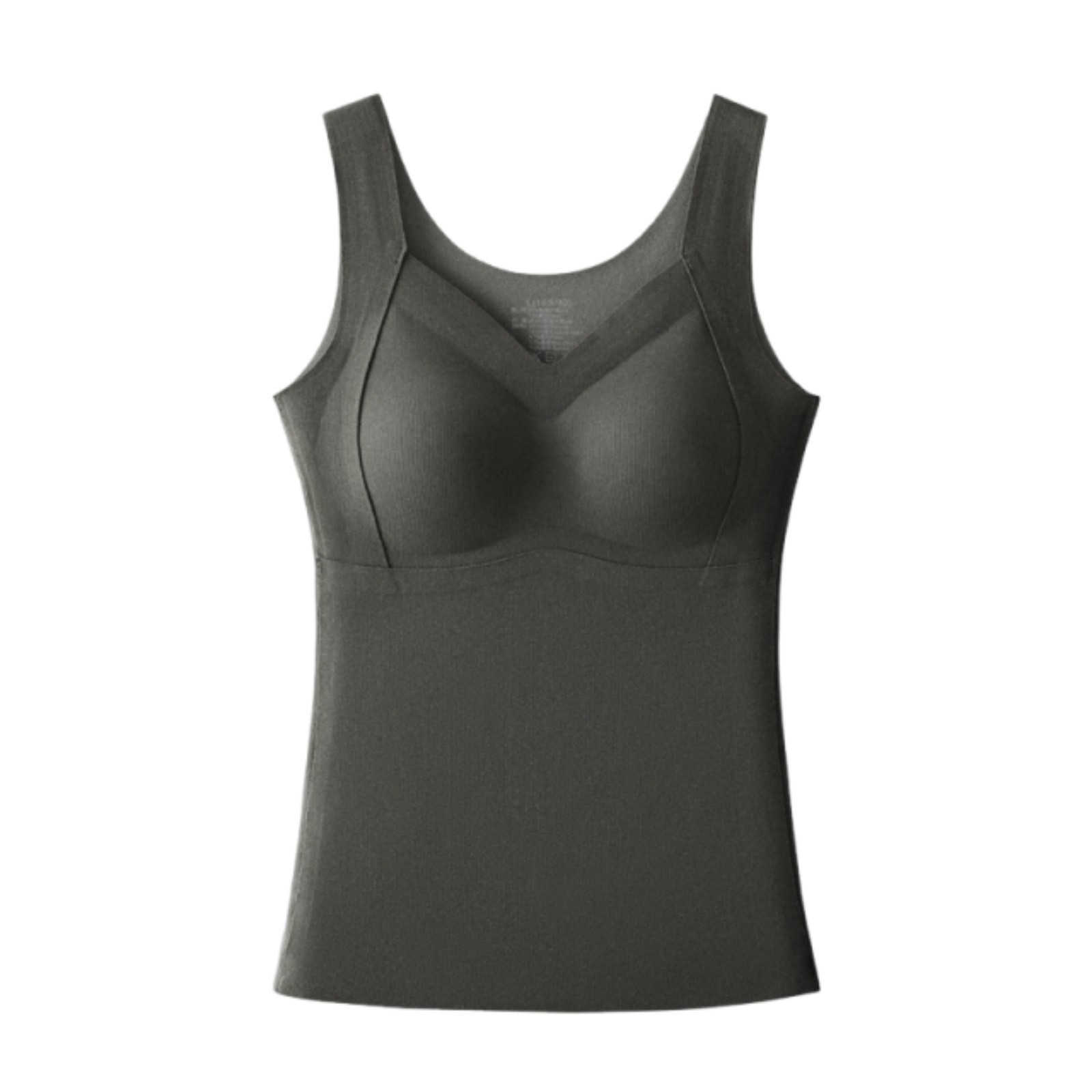 AINIYS Women's V-Neck Thermal Tank Top with Built-in Bra Slim Soft Warm ...