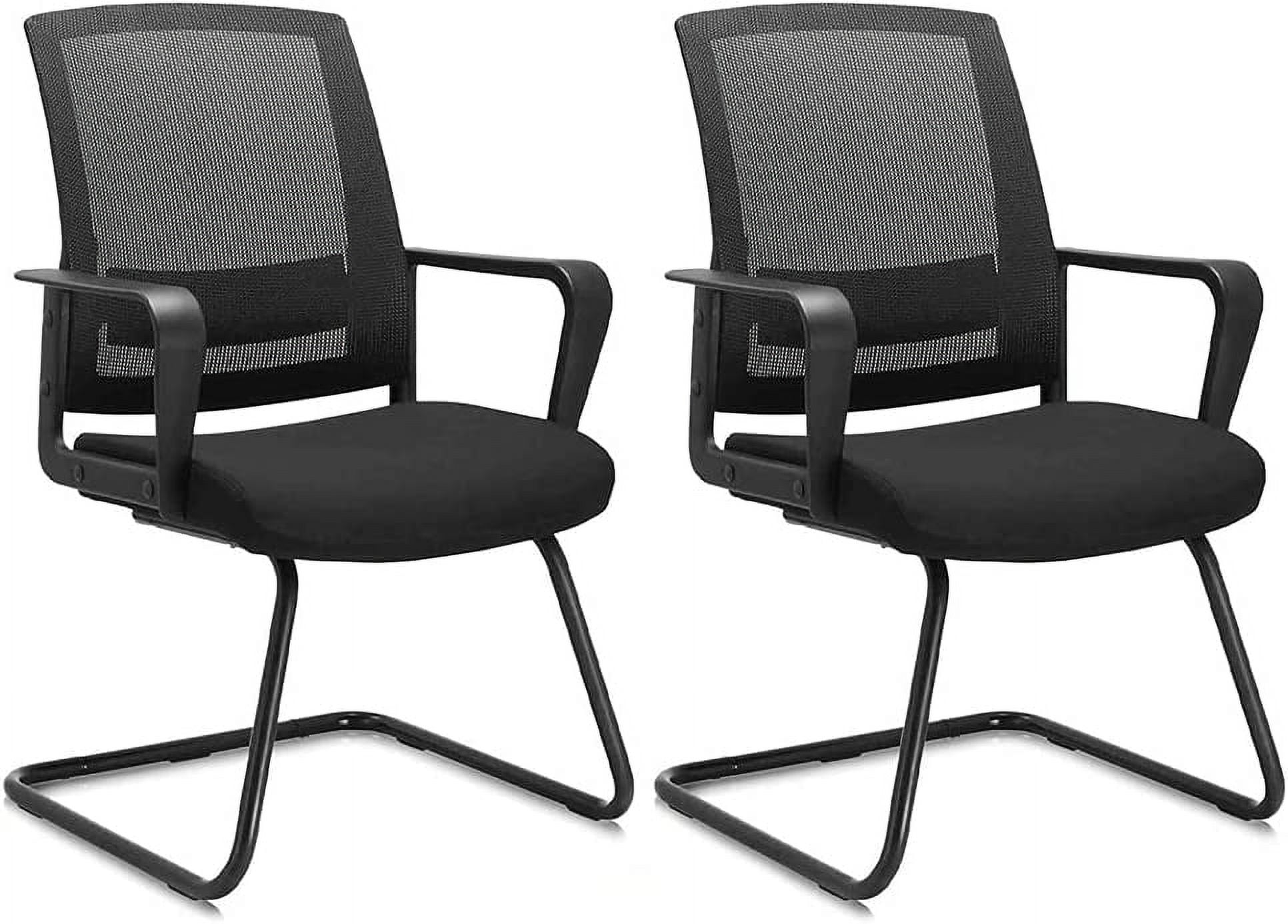 AINUO 2 Pack Office Guest Chairs, Mid Back Mesh Space Air Grid Series ...