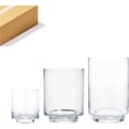 AINUO 3 Size Clear Glass Pedestal Hurricane Candle Holder, Footed ...