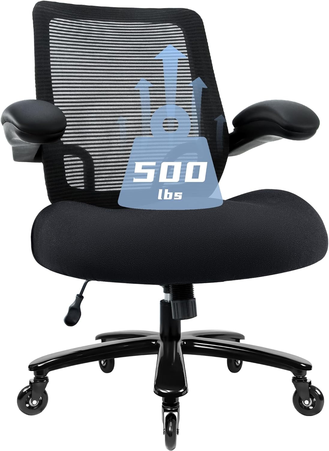 AINUO 500lbs Big and Tall Office Chair, Heavy Duty Mesh Ergonomic High ...