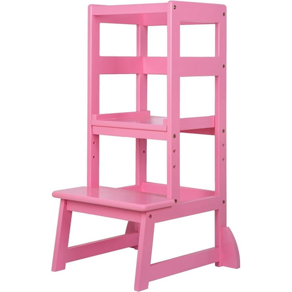 AINUO Adjustable Height Kids Step Stool, Toddler Learning Standing ...