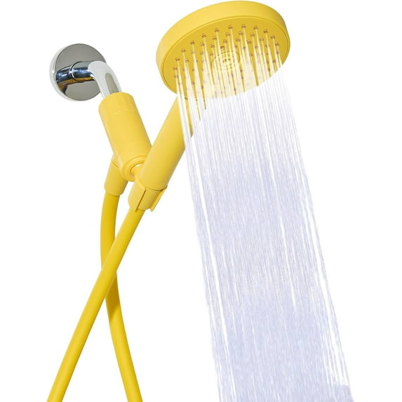 AINUO Yellow Handheld Shower Head, High Pressure 3 Spray Modes with ...