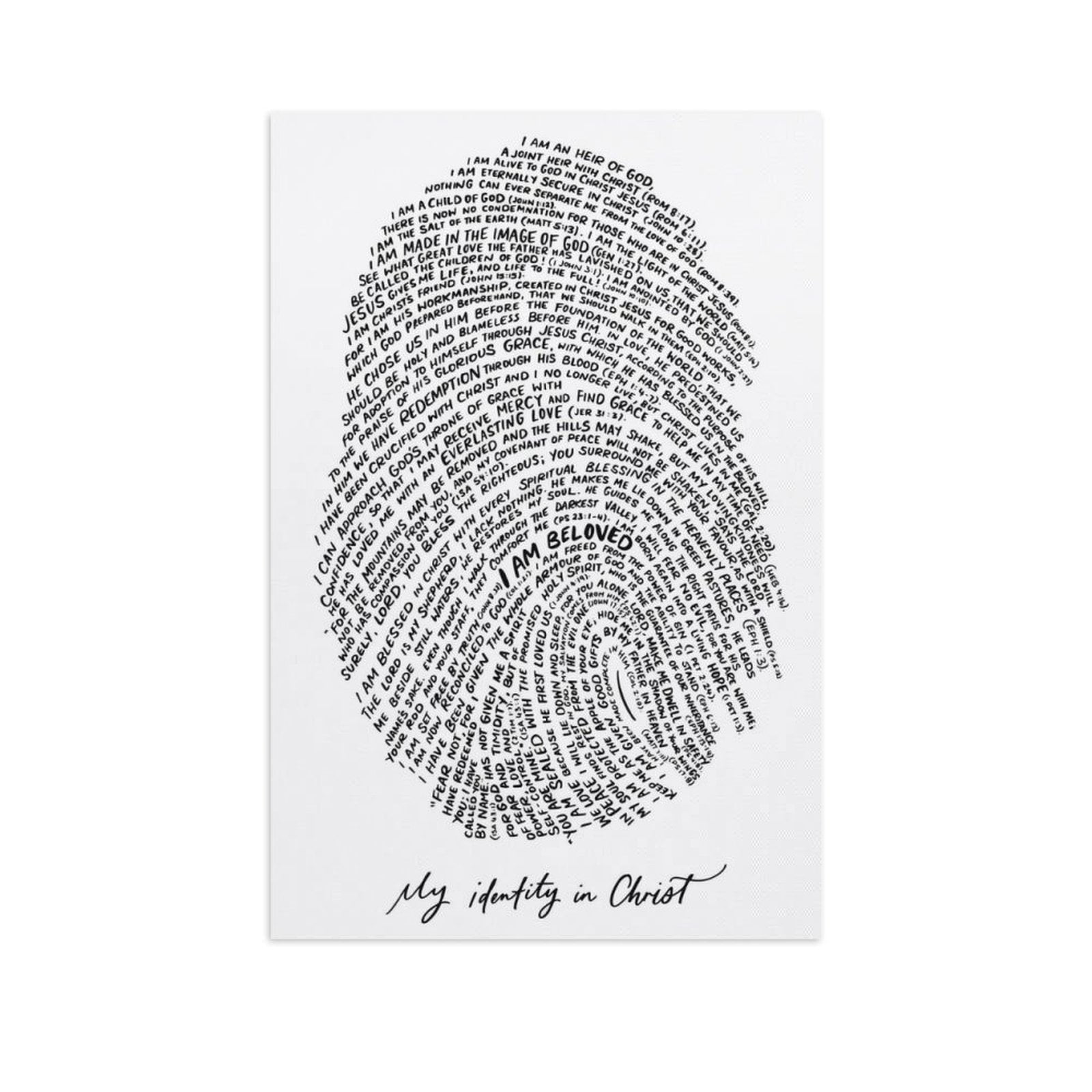 AIOE Christ Fingerprint Of God Christian Wall Art Print, Modern Large ...