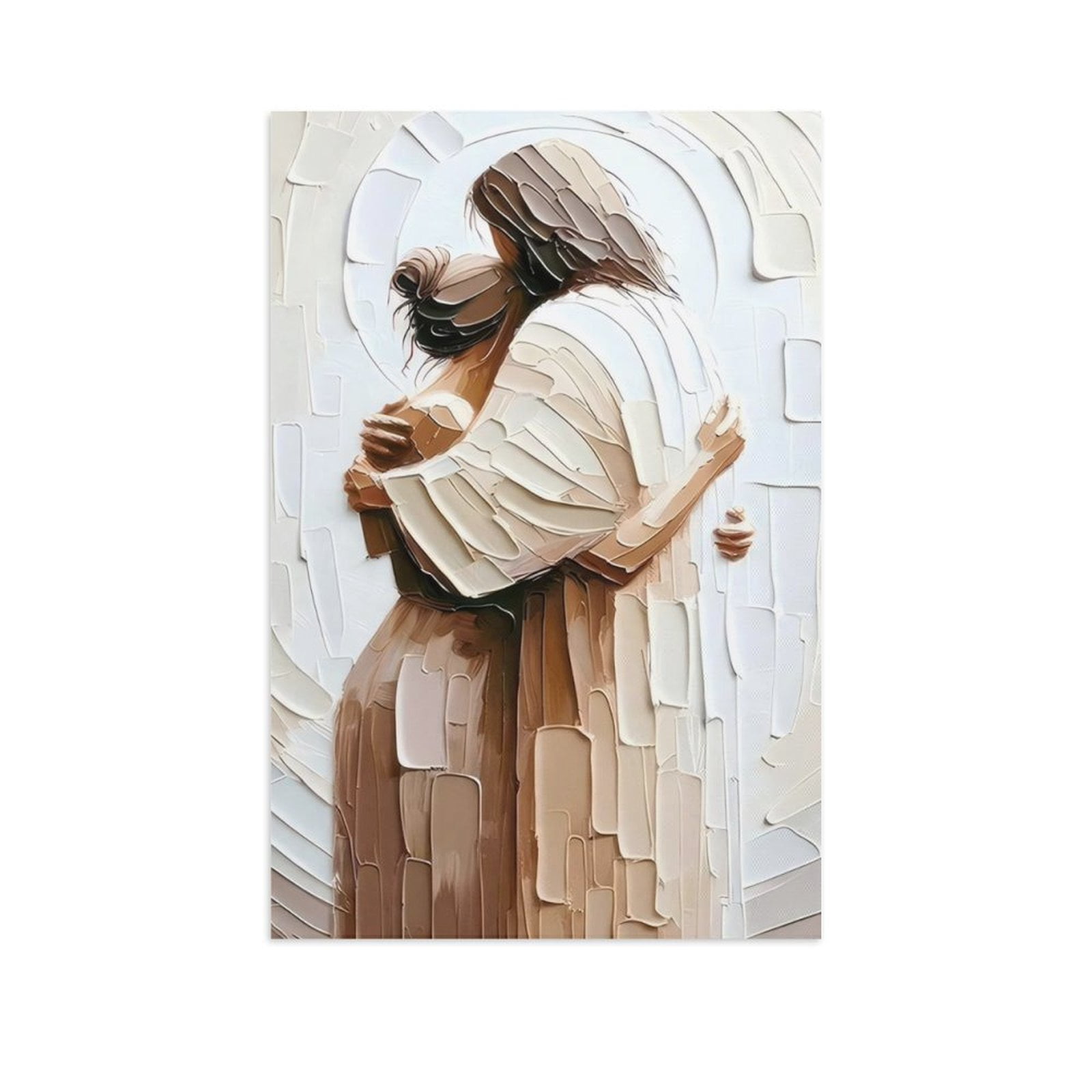 AIOE Jesus Embracing Woman Canvas Wall Art, Safe in His Arms Pictures ...