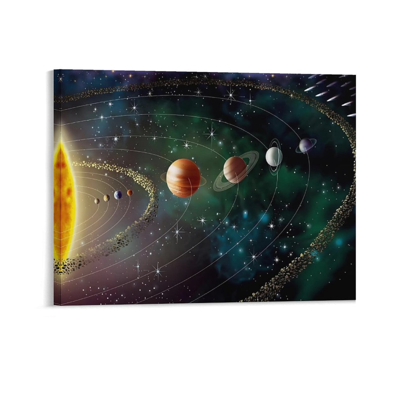 AIOE "Solar System Galaxy" Cosmic Planetary Wall Art – Space & Science ...