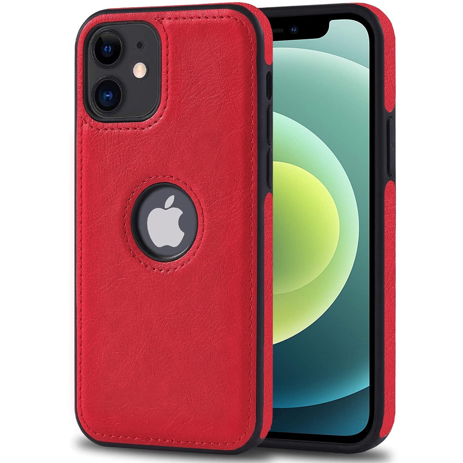 AIOVETEAB Compatible with iPhone 12 Mini Case Premium Leather TPU ...