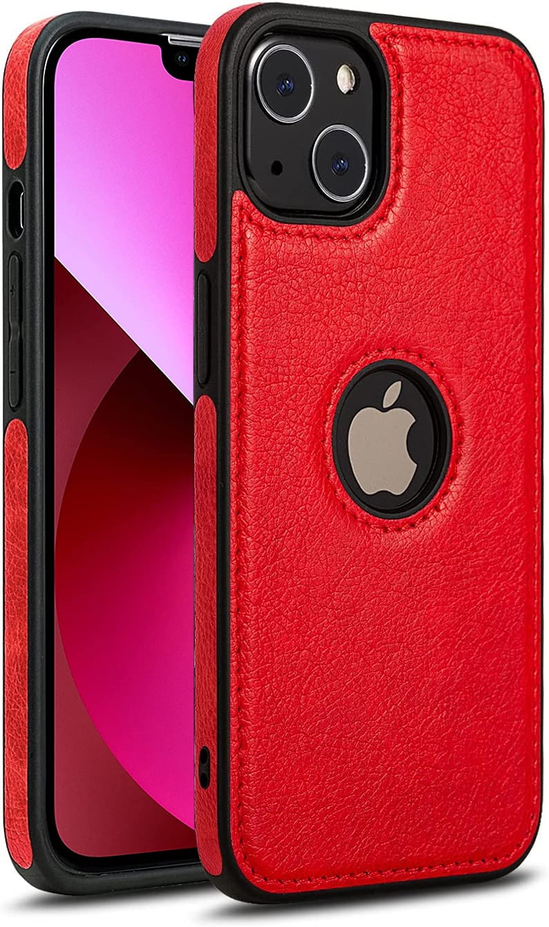 AIOVETEAB Compatible with iPhone 13 Mini Case Premium Leather TPU ...