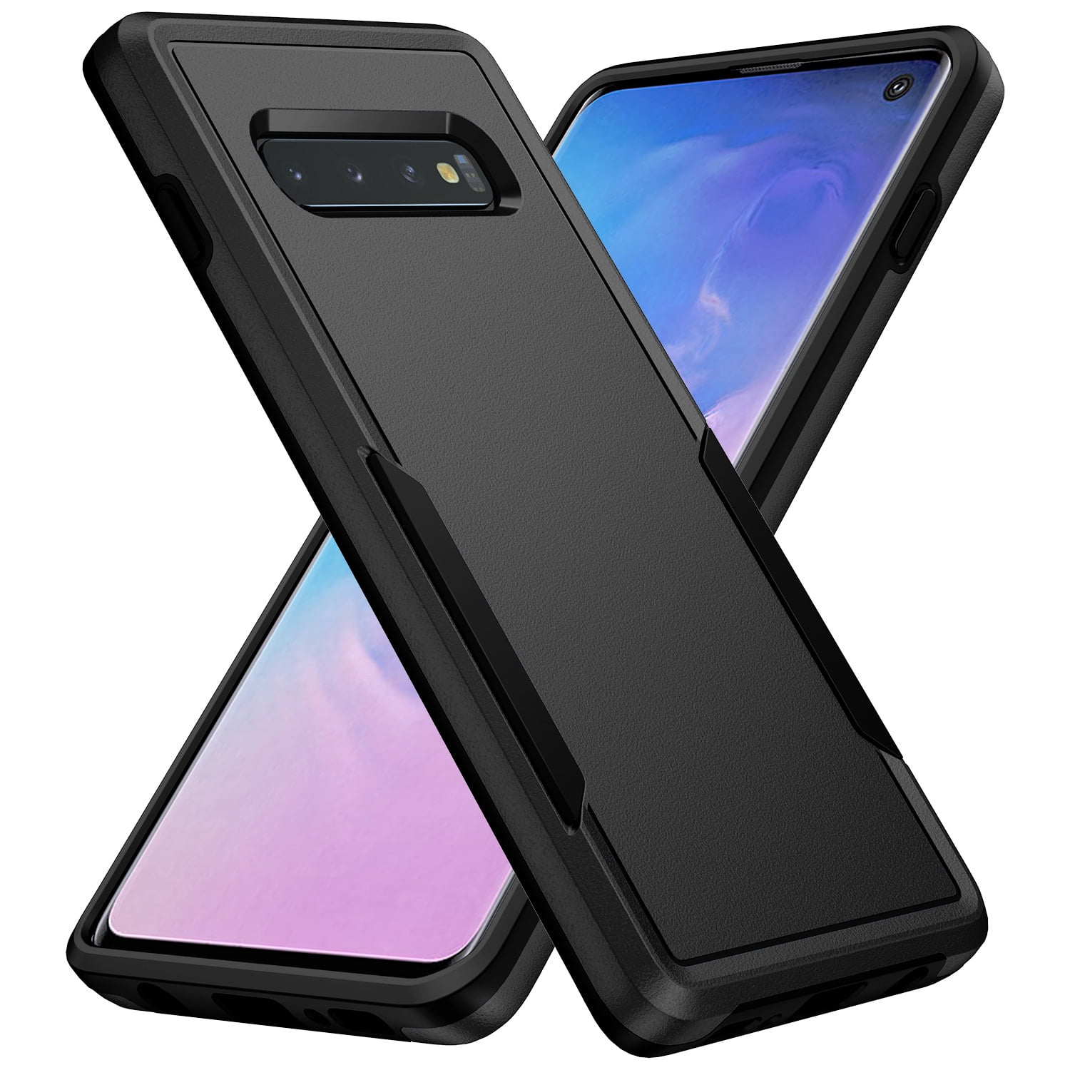 AIOVETEAB Defender Case Designed for Samsung Galaxy S10 Case, Heavy Duty Shockproof Rugged ...