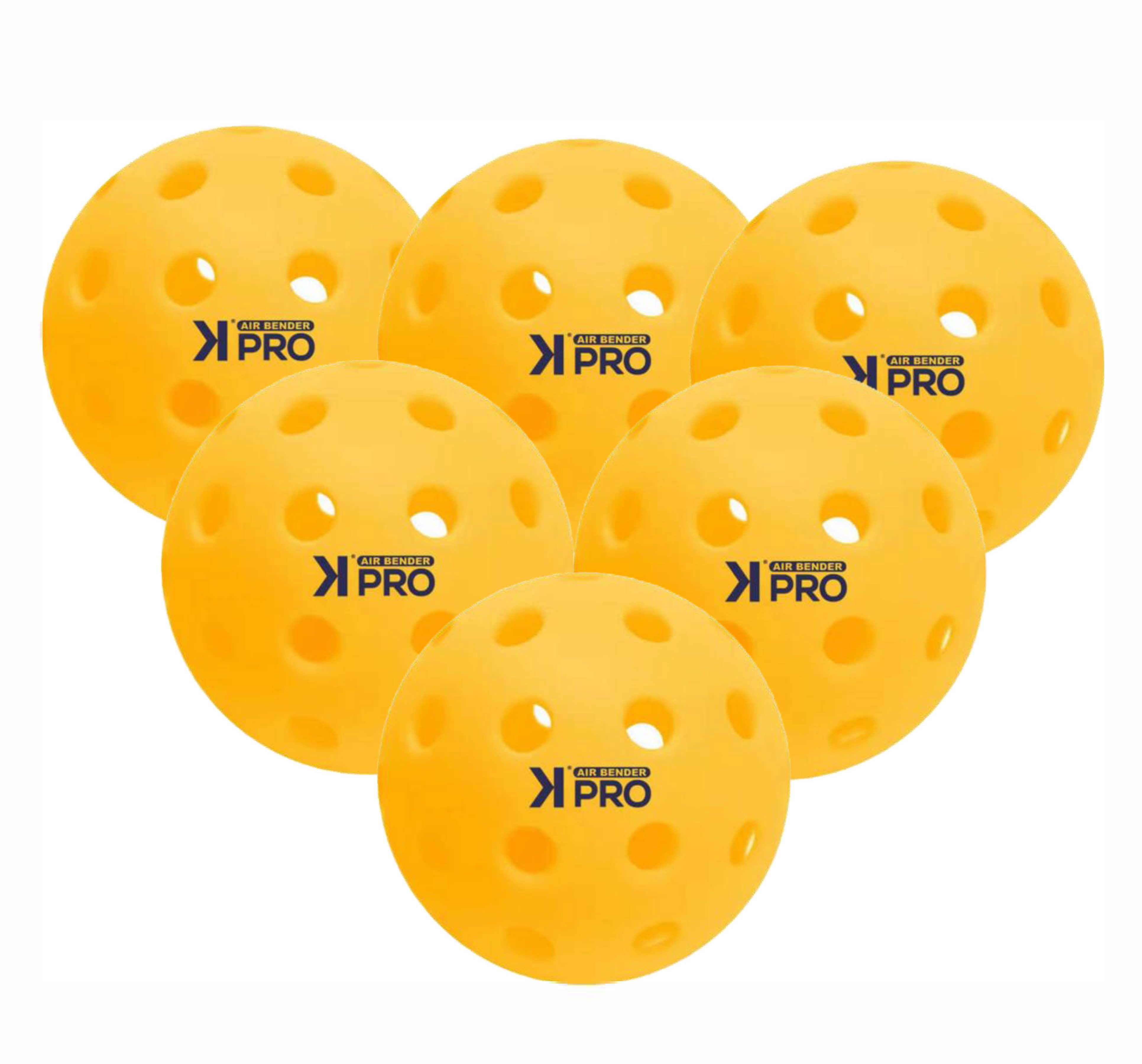 AIR BENDER PRO PICKLEBALL BALLS - USA Pickleball Approved - 6 Pack ...