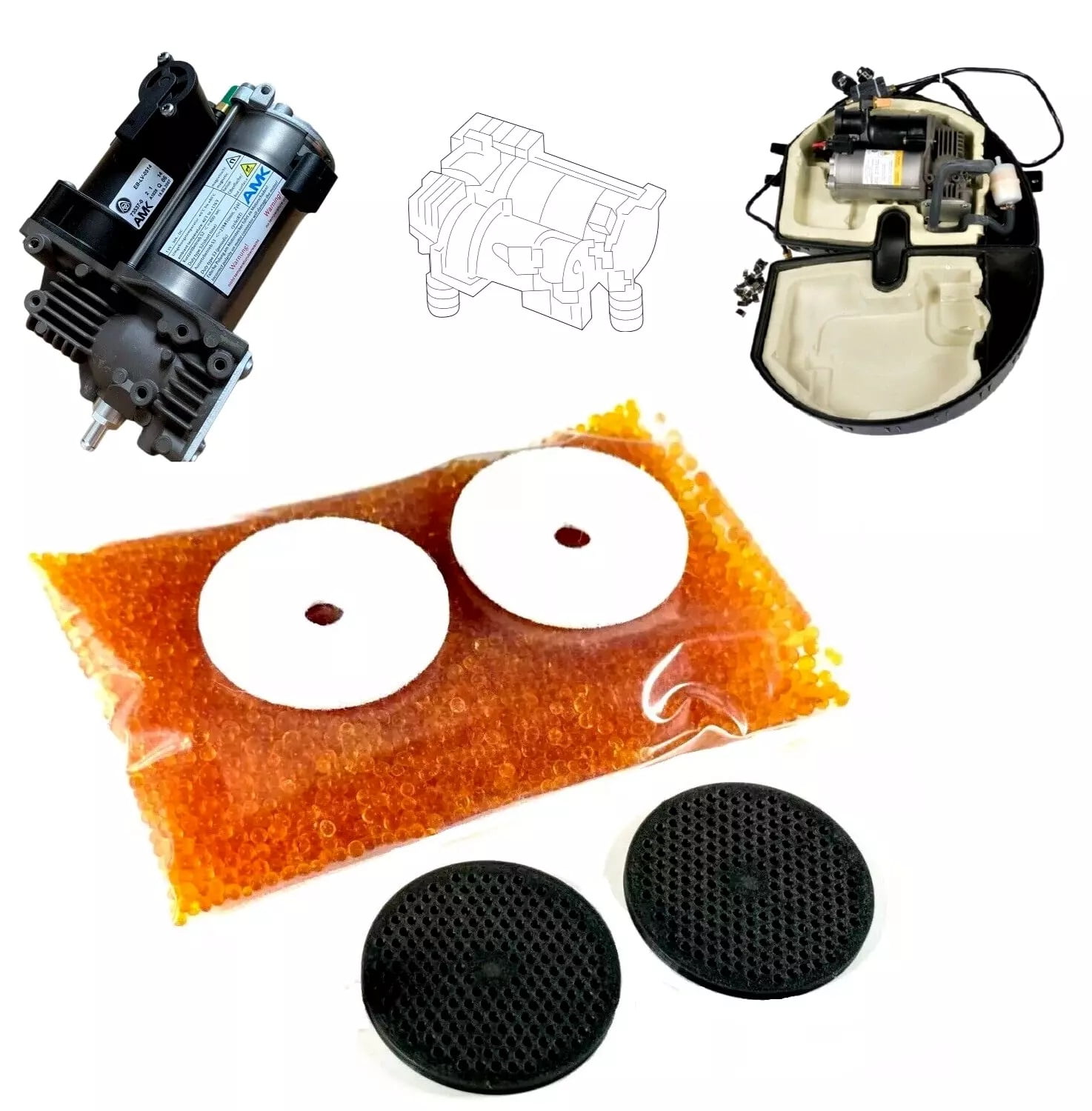 AIR COMPRESSOR DRYER FILTRATION REPAIR KIT COMPATIBLE WITH LAND ROVER ...