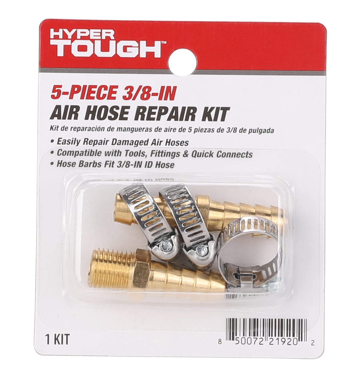 Hyper Tough 5-Piece 3/8 in. Air Hose Repair Kit - Walmart.com