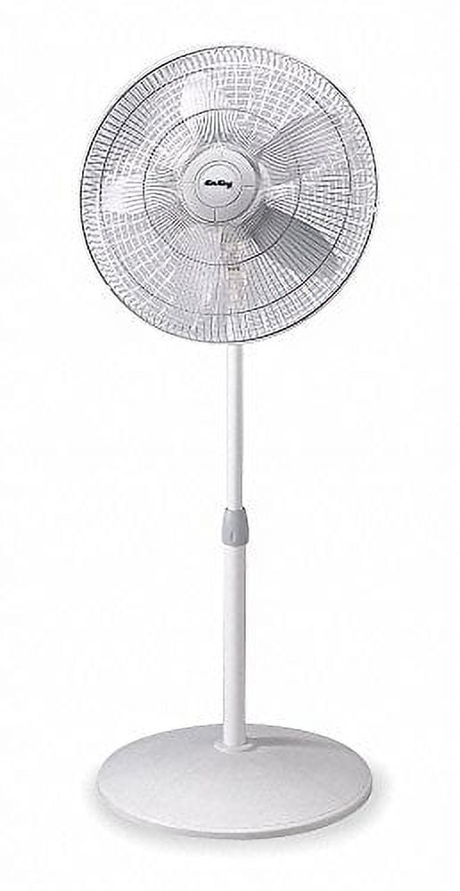 AIR King 18" Yes Oscillating White Fan, 54-1/2" Height,120 Voltage ...