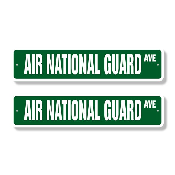 AIR NATIONAL GUARD Classic Street Sign (2 Pack) military force Road ...