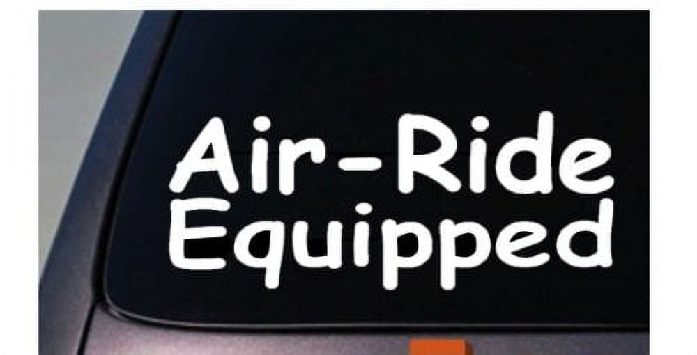 AIR-RIDE EQUIPPED Sticker Vinyl 6" For Tractor Trailer Truck Big Rid 18 ...