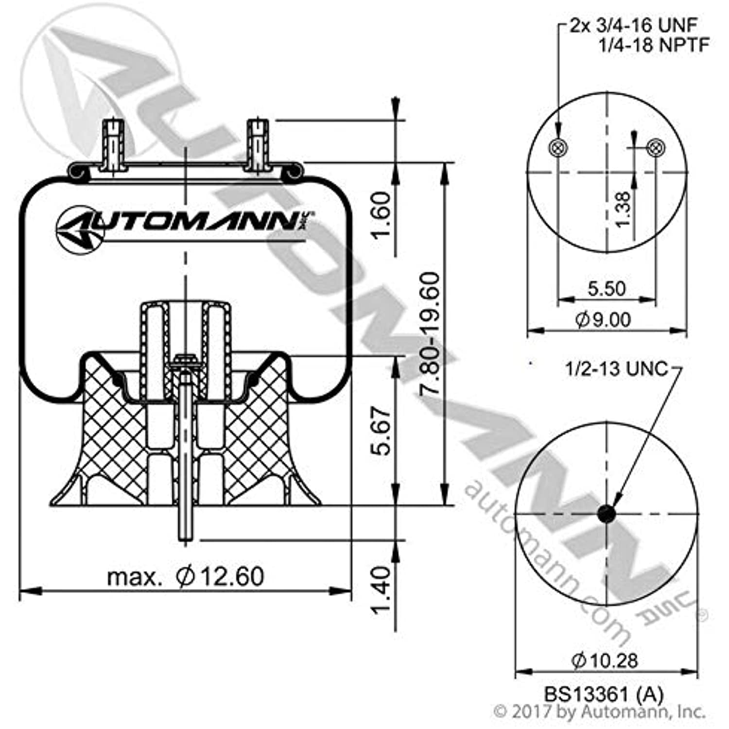 AIR SPRING ROLLING LOBE - FIRESTONE REPLACEMENT 9978 - Walmart.com