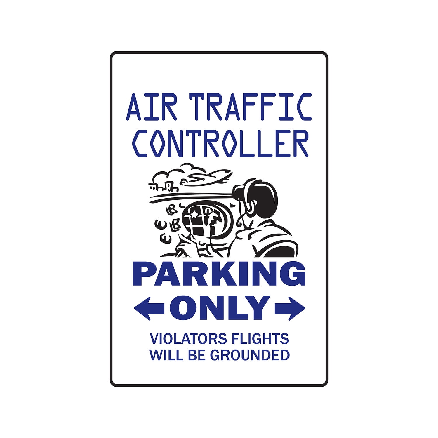 AIR TRAFFIC CONTROLLER Parking Decal control military plane flying ...