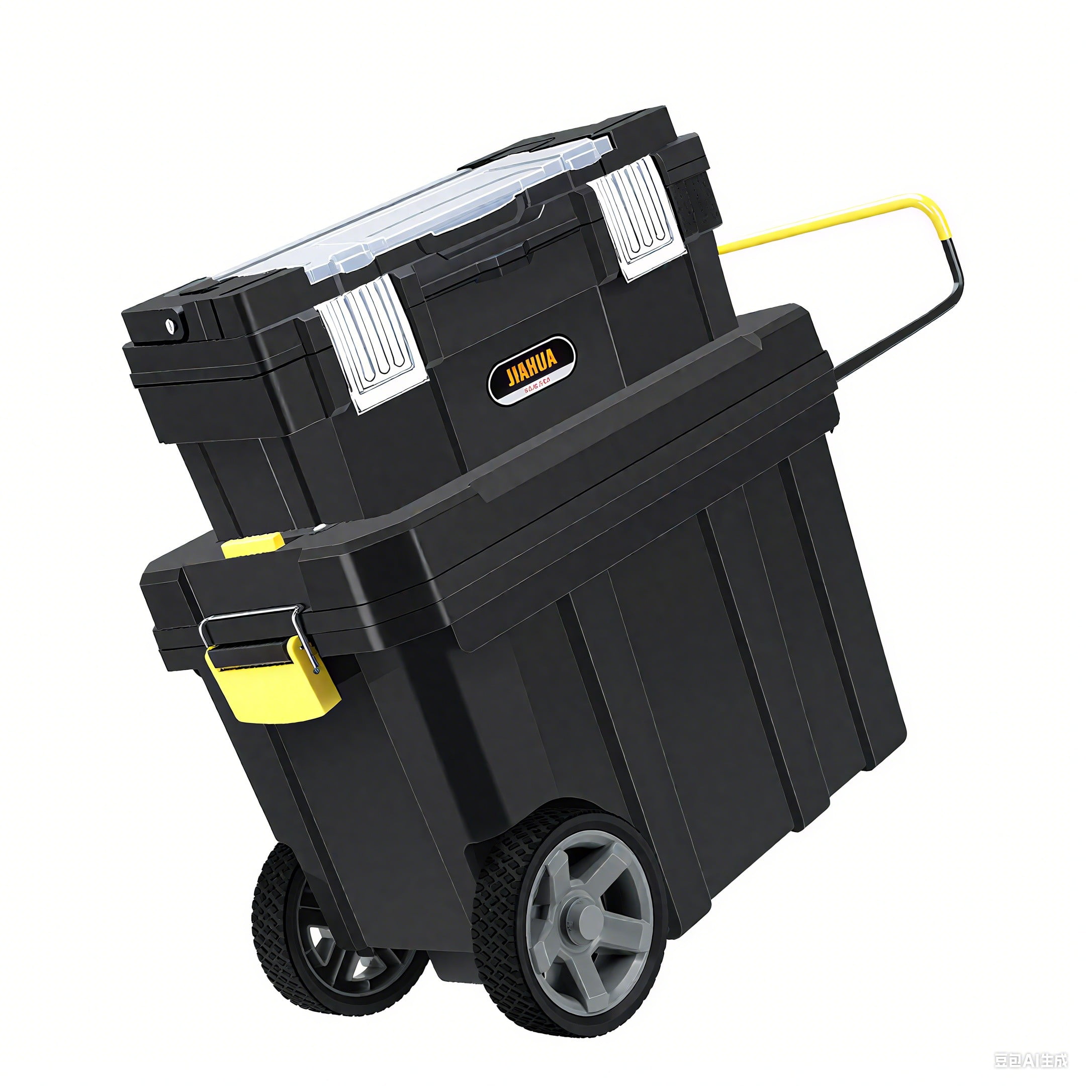 AIRAJ 2-Piece Tool Box Set with 21in Rolling Trolley & 18in Stackable ...