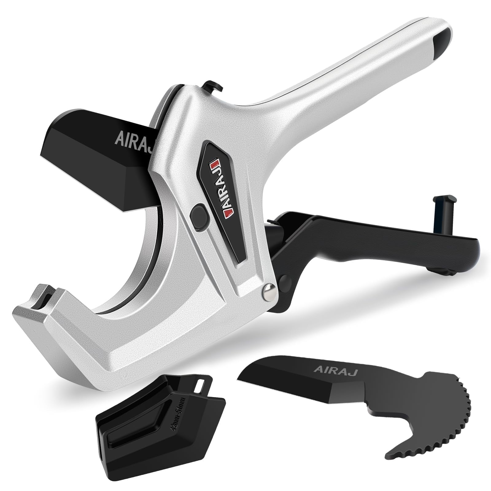 AIRAJ Ratchet PVC Pipe Cutter Heavy Duty | 3” PVC/PEX Cutter with Quick ...