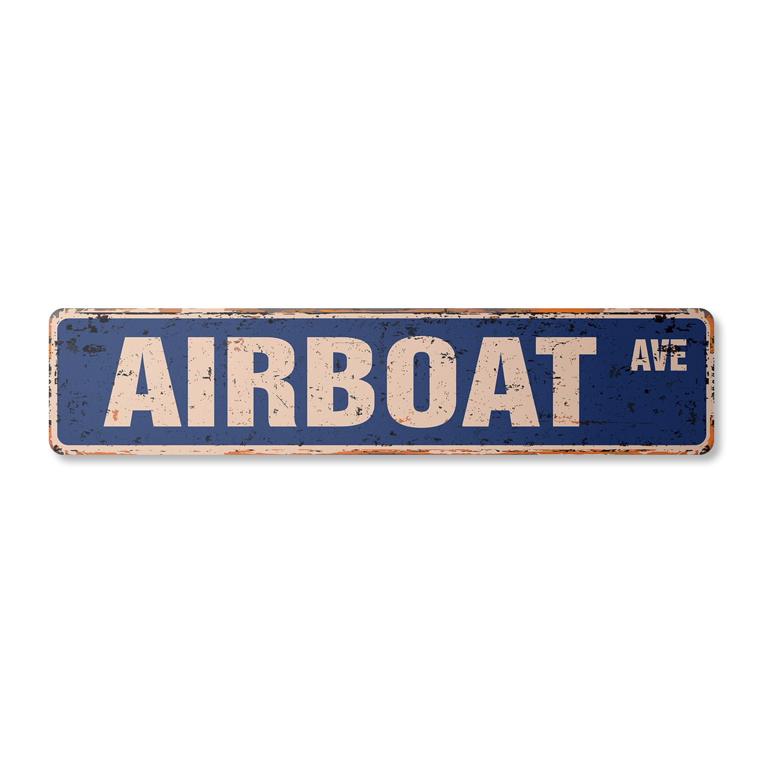 AIRBOAT Vintage Aluminum Street Sign boating everglades bayou Louisiana ...