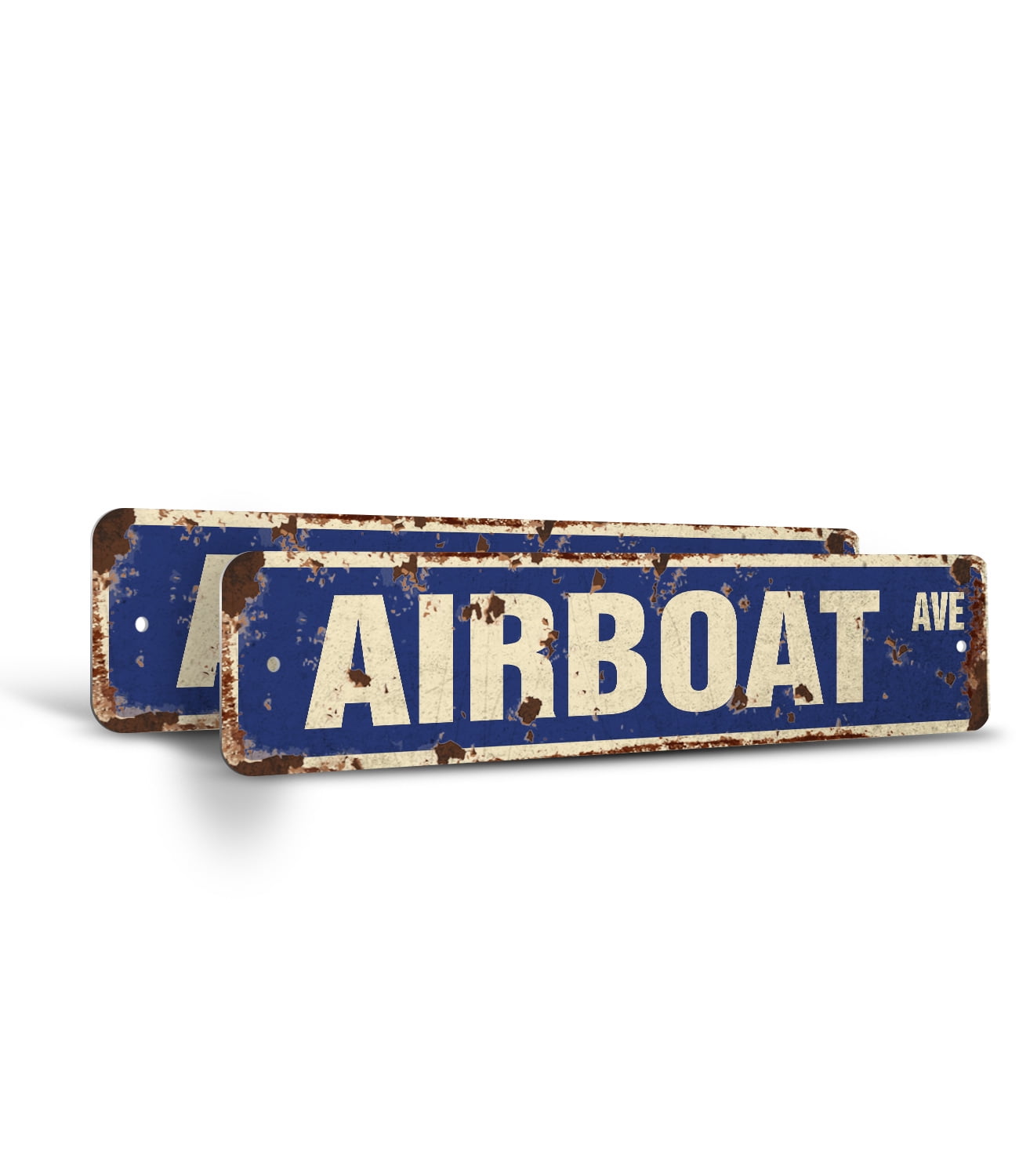 AIRBOAT Vintage Style Rustic Street Sign – (2 Pack) Boating Everglades ...