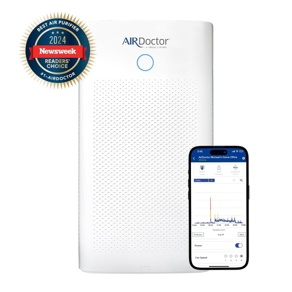 AIRDOCTOR AD5500i SMART 4-in-1 Air Purifier for Extra Large Spaces ...