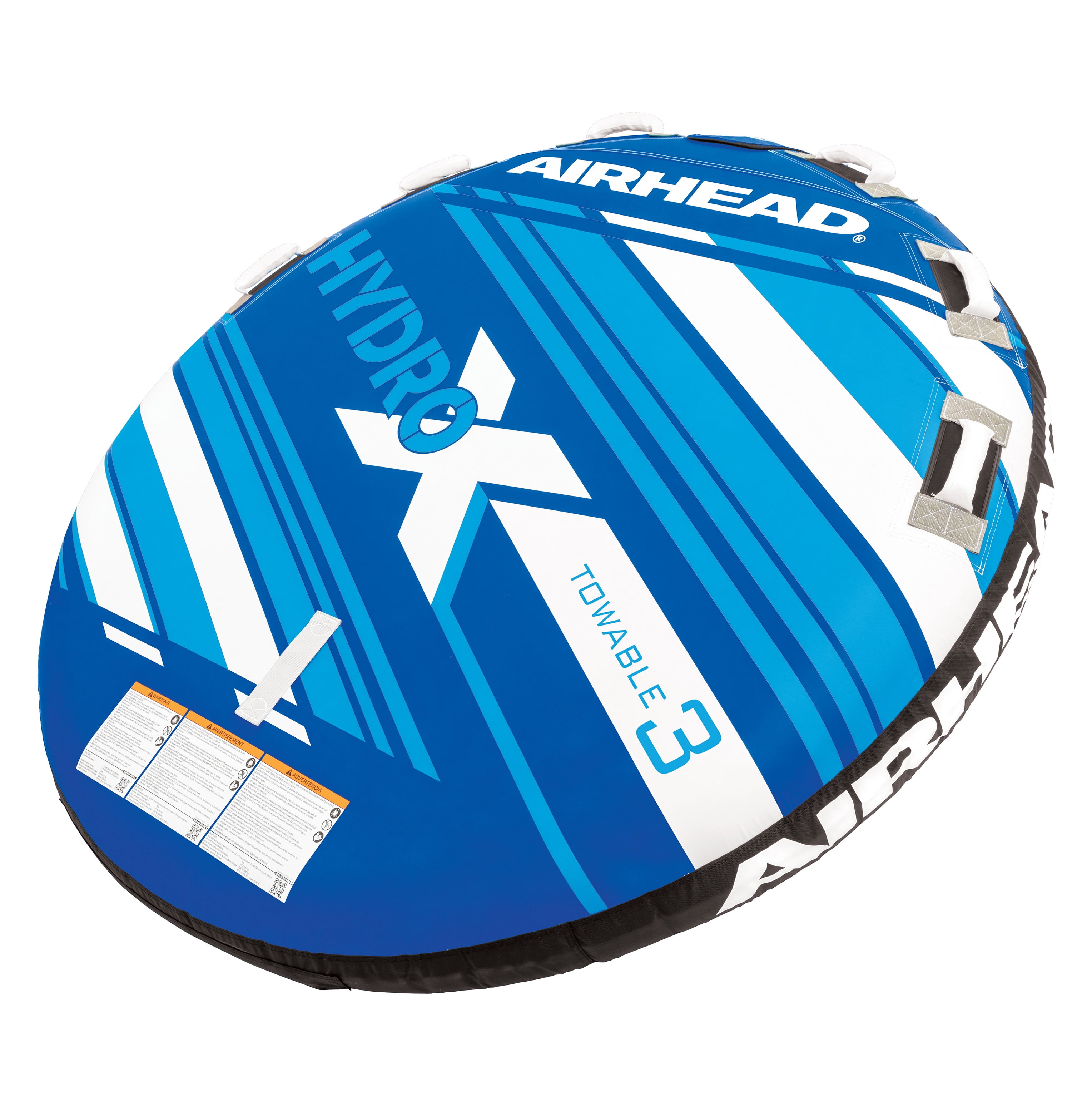 Airhead Hydro-X 3 Person Nylon Towable Tube, Max Weight 510 lbs ...