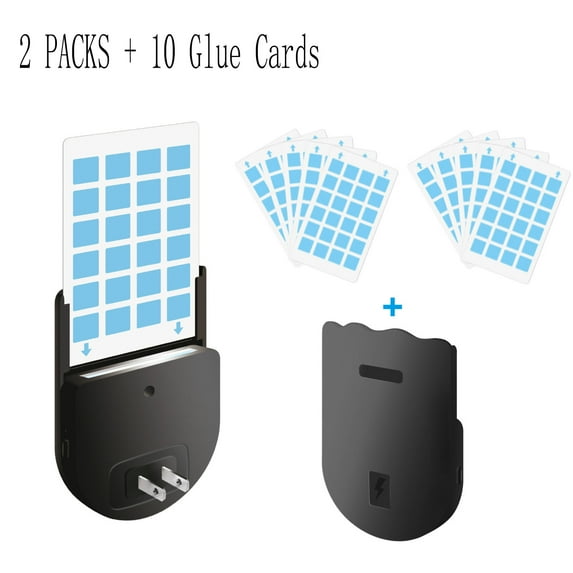 AIRMB Indoor Plug-in Fly & Insect Trap UV Light Glue Cards, 2-Pack, 10 ...