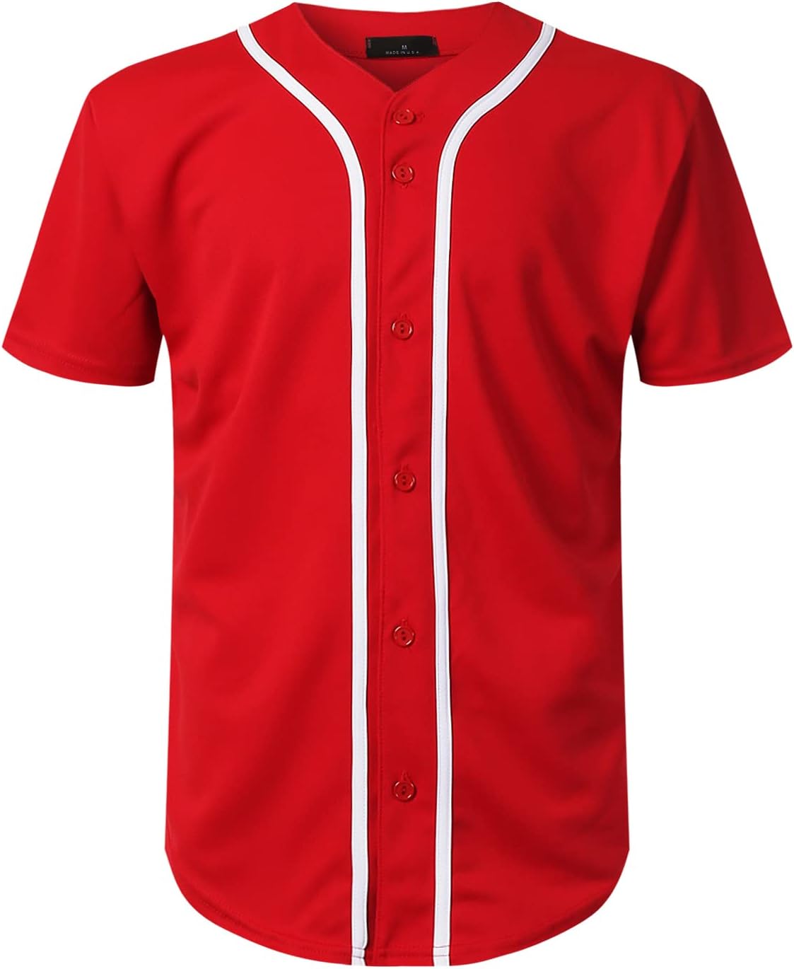 AIRNINE Men's Bandana Print Baseball Jersey Button Down Shirts (S to ...