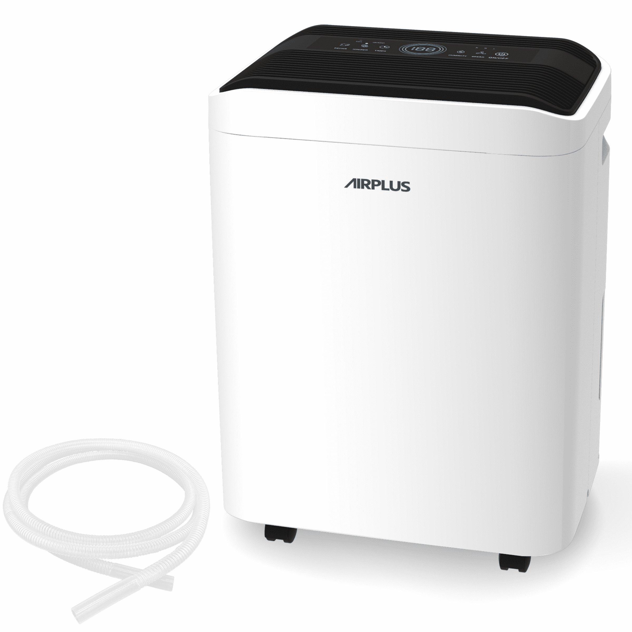 AIRPLUS 70 Pint Dehumidifier, 4500 Sq. ft, Fast Drying, Low Noise, Timer, Ionizer, Auto Defrost ...