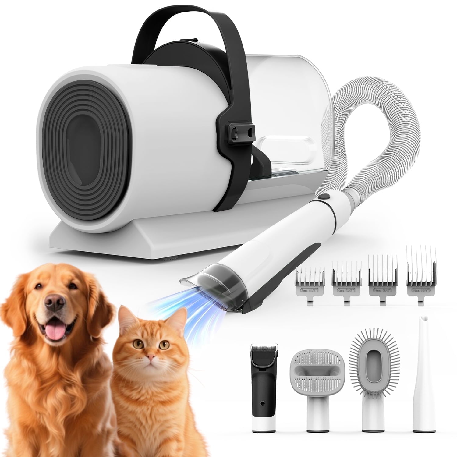 AIRROBO Dog Grooming Kit, 5 Grooming Tools, Pet Grooming Vacuum, Dog Clippers Kit, Low noise ...
