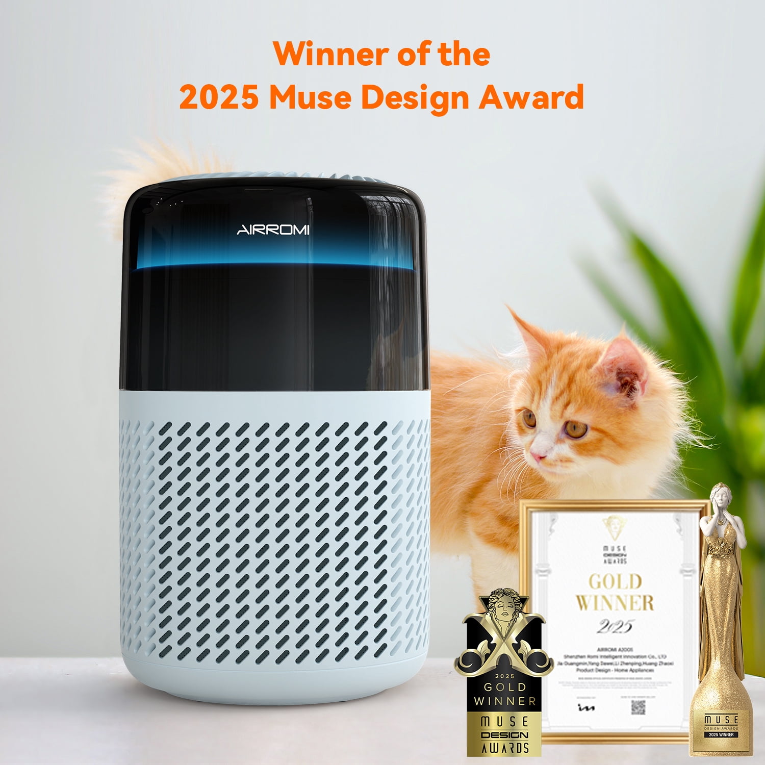 AIRROMI HEPA Air Purifier for Pet Owners, Included Activated Carbon ...