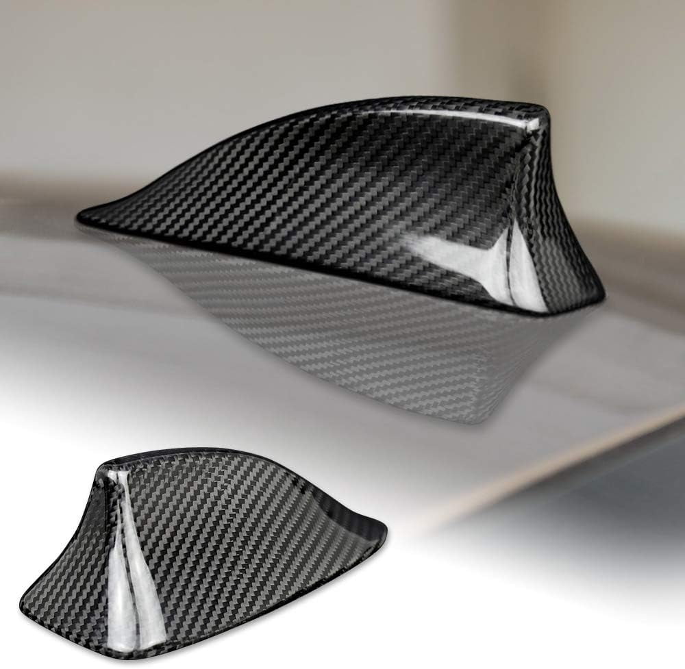 AIRSPEED Carbon Fiber Car Shark Fin Antenna Cover Auto Antenna Toppers ...