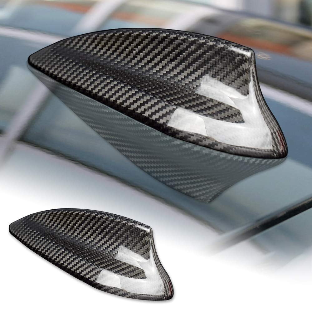 AIRSPEED Carbon Fiber Car Shark Fin Antenna Cover Radio Signal Base ...