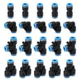 AIRTOON 20PCS 3/8" Push to Connect Air Fittings Pneumatic Fittings Kit ...