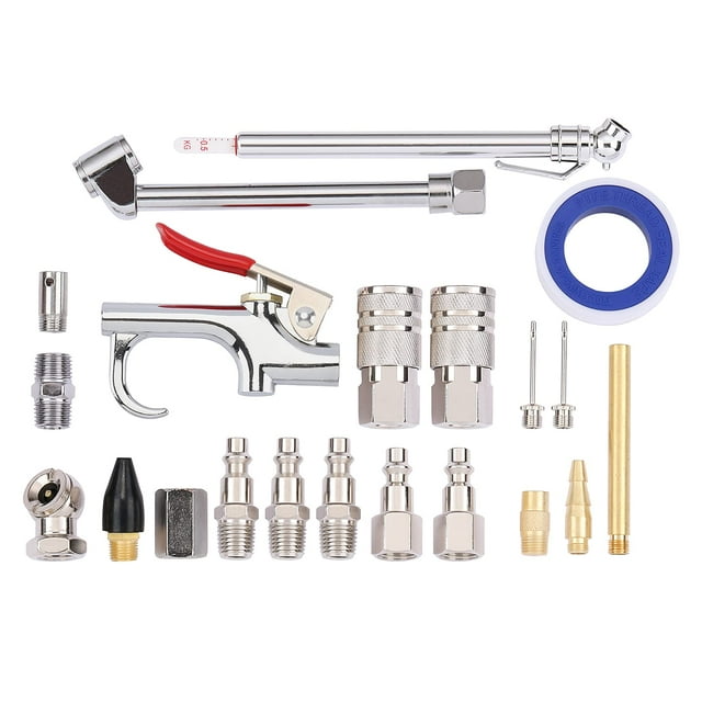 AIRTOON 21pc Air Compressor Kit: Blow Gun, Air Chucks, Inflation ...