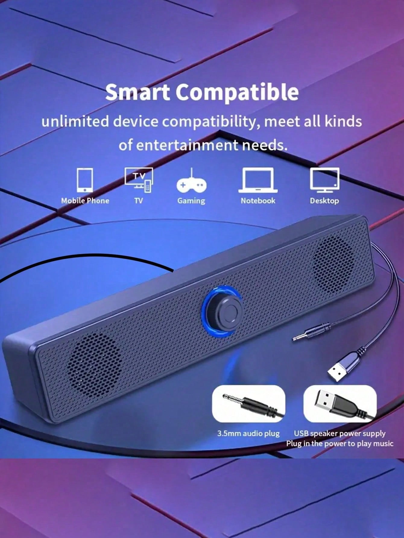 AIRUIKA Wired Desktop Computer Speaker With Volume Knob, Can Be ...