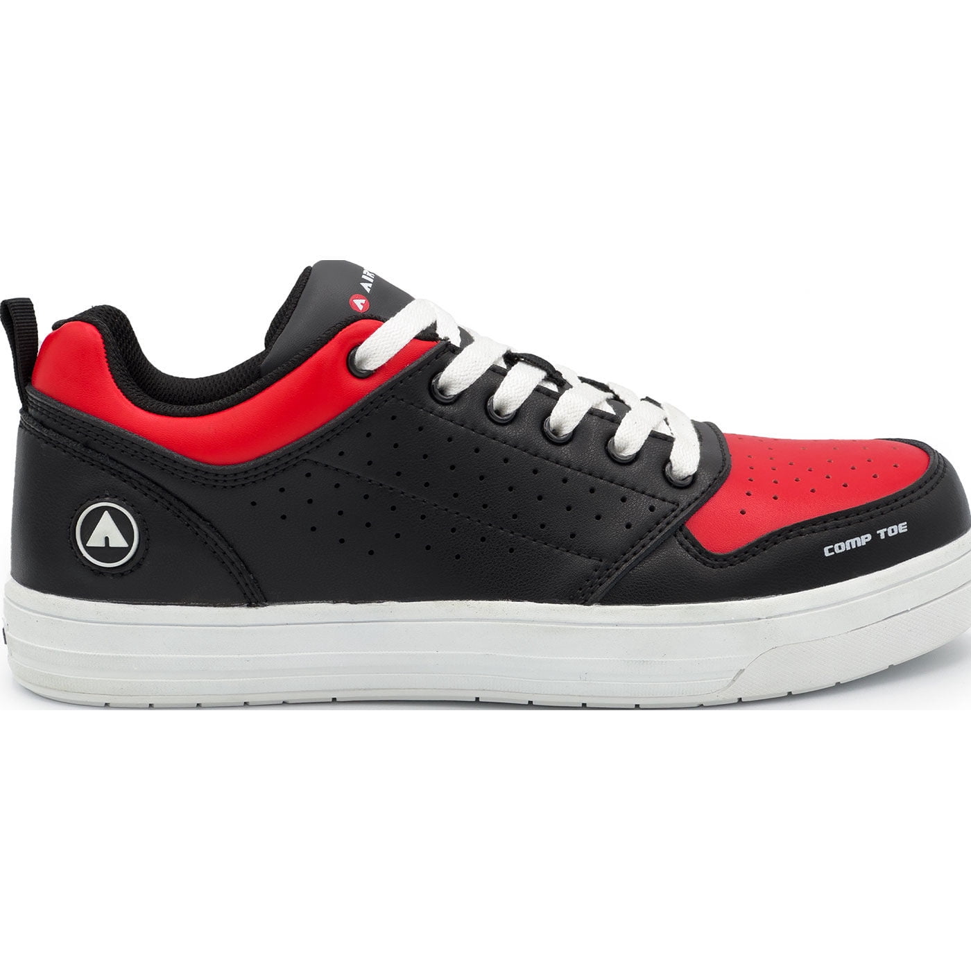 AIRWALK SAFETY Mens Work Shoe Black Red Composite Toe EH AW6402 Slip ...