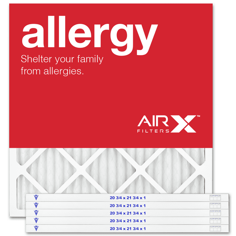 AIRx Filters 21x22x1 Air Filter MERV 11 Pleated HVAC AC Furnace Air Filter Allergy 6 Pack Made in the USA Walmart