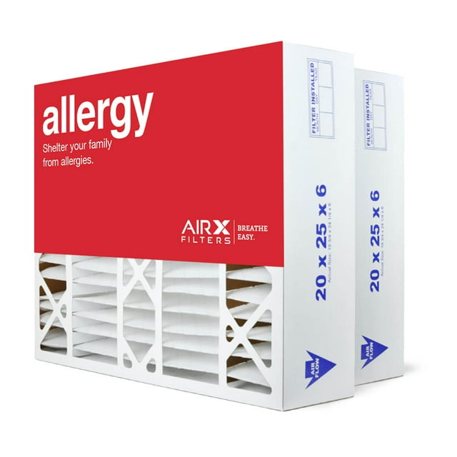 AIRx Filters Allergy 20x25x6 Replacement Air Filter MERV 11 for ...
