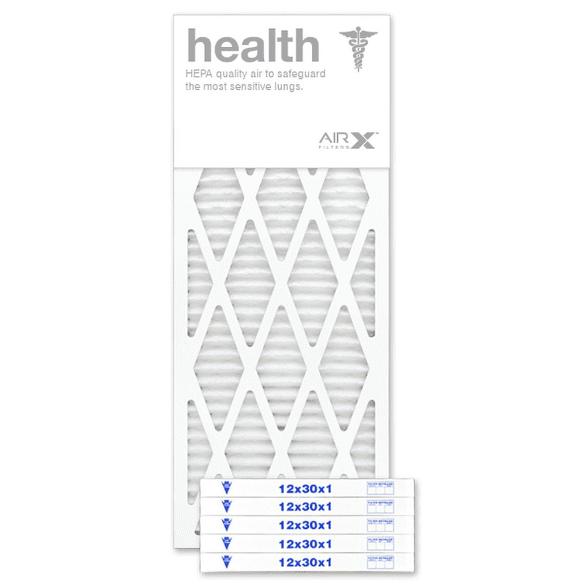 AIRx Filters Health 12x30x1 Air Filter MERV 13 AC Furnace Pleated Air Filter Replacement Box of ...