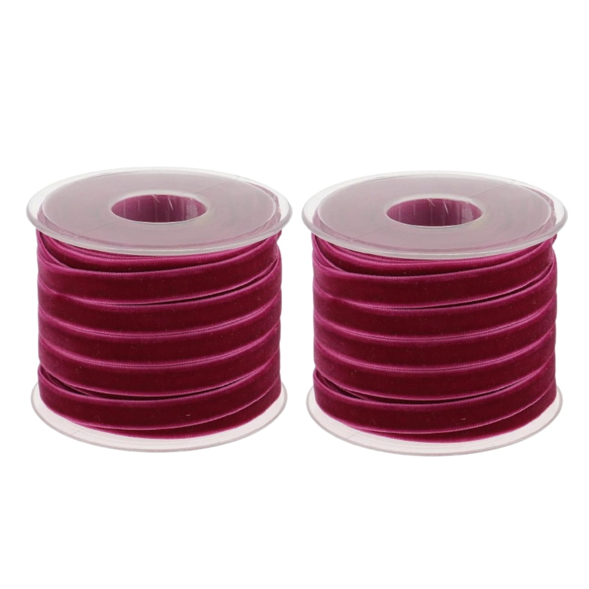 AISAMEFE 2 Roll Velvet Ribbons, Single Face Spool Satin Velvet Ribbons ...