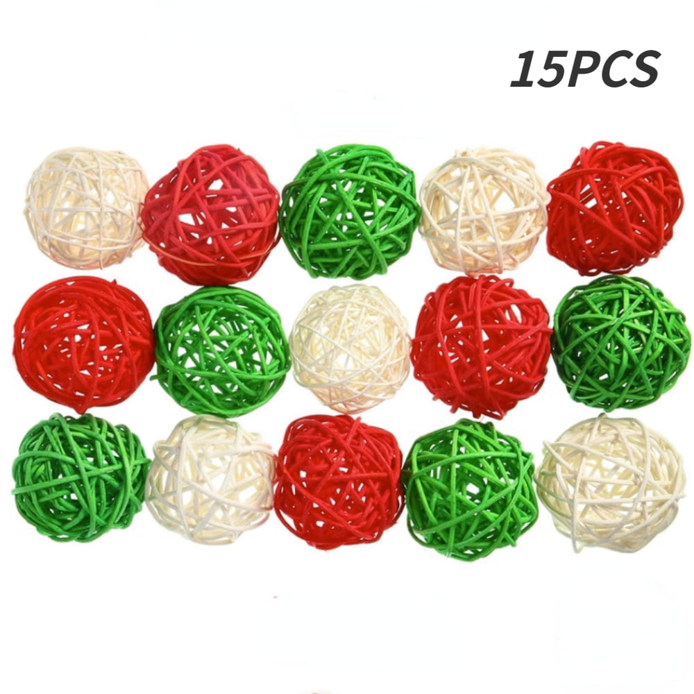 AISAMEFE Round Wicker Balls,Wicker Rattan Balls,Decorative Balls ...