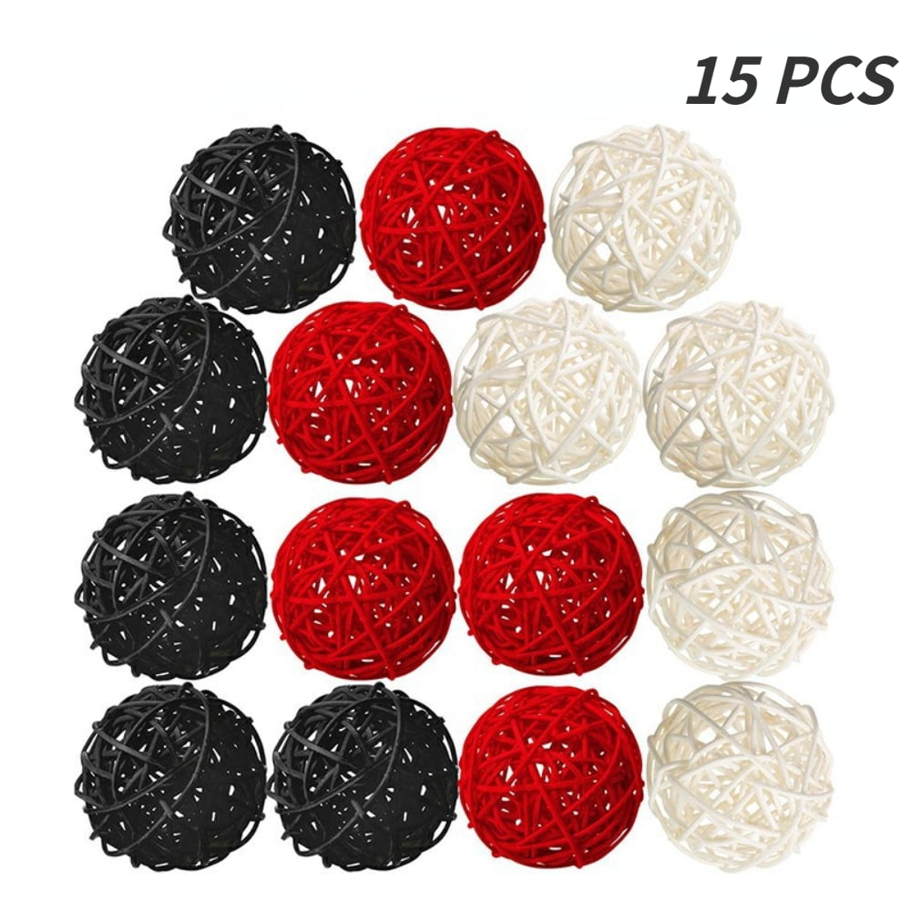AISAMEFE Round Wicker Balls,Wicker Rattan Balls,Decorative Balls ...