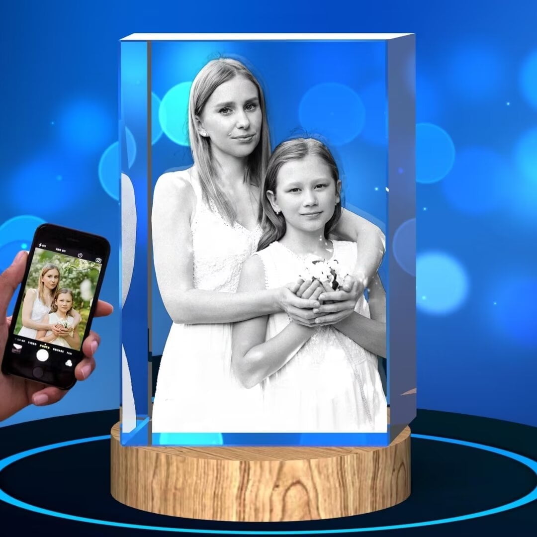 AISENIN 3D Crystal Photo Customized 3D Picture in Crystal Mothers ...