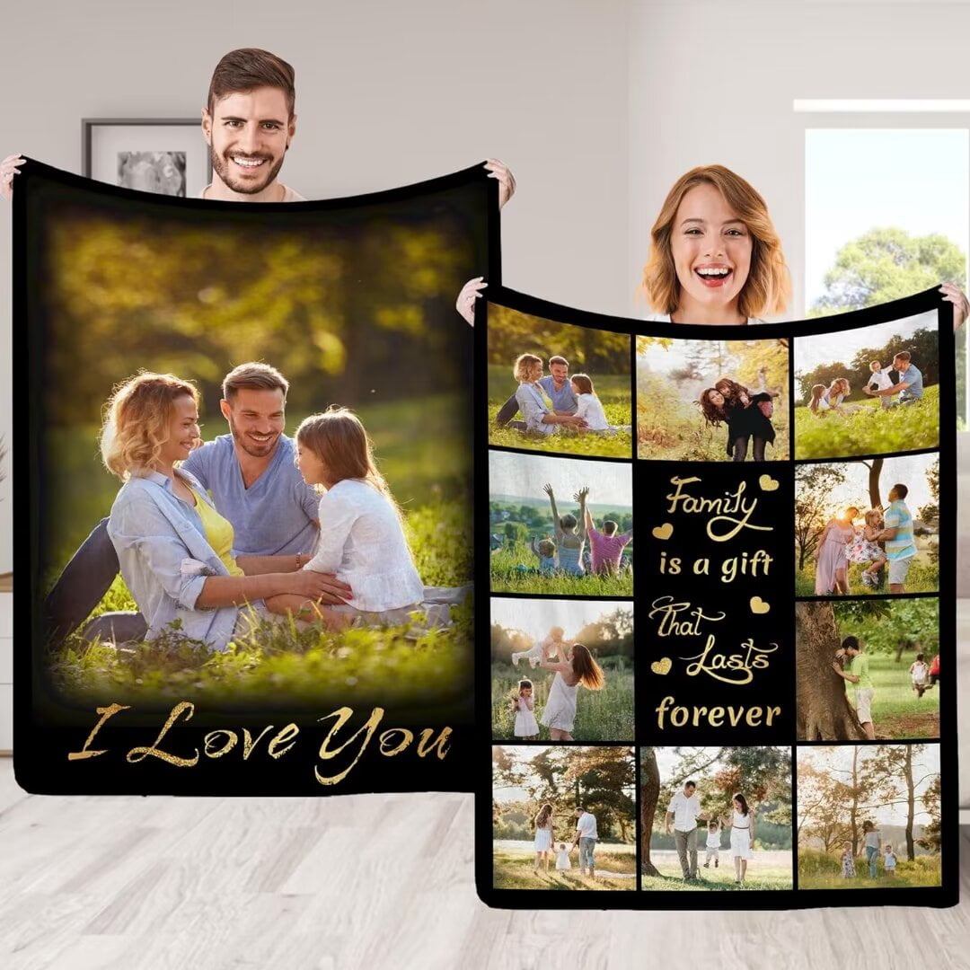 AISENIN Custom Blankets with Photos Customized Blanket with Photos and ...